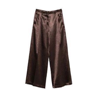 Alysi Wide Hosen - - Trousers - Damen - Braun - M