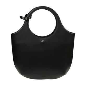 Courr&egrave;ges Midi Ledertasche - - Bags - Damen - Schwarzk - ONE SIZE