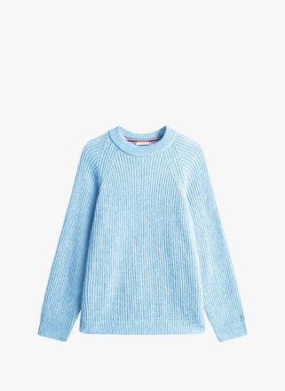 Tommy Hilfiger Pull col rond ample en alpaga m&eacute;lang&eacute;
