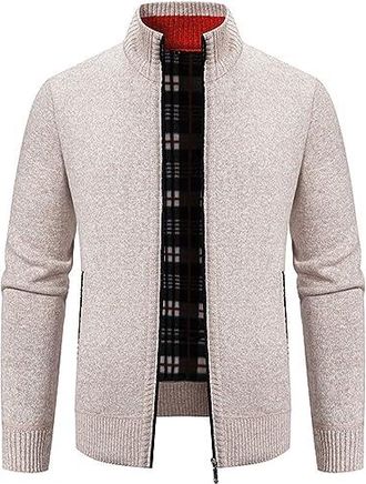 Generic Pull chaud en polaire pour homme avec fermeture &eacute;clair et col montant - Pour lautomne et lhiver n6