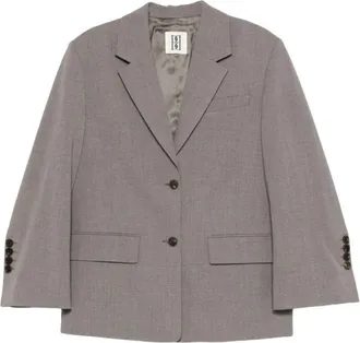 By Malene Birger Liva Blazer droit - Femme - Vestes - Gris - Taille: 34 FR