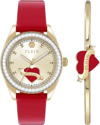 Philipp Plein Uhr - Quarz-Analoguhr Plein Valentine - Gr. unisize - in Rot - f&uuml;r Damen