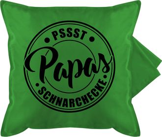Shirtracer Kissenbezug - zum Vatertag - Papas Schnarchecke Badge I Papa Geschenk Geburtstag I Weihnachten - 50 x 50 cm - Grün - papakissen geschenke für vater va