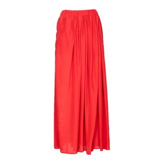 PDR Phisique Du Role Femme, Jupes, Rouge, Taille: 36 FR Irregular Pleats Skirt