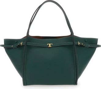 Tod's Femme, Sacs, Vert, Taille: ONE Size T String Shopper Maxi