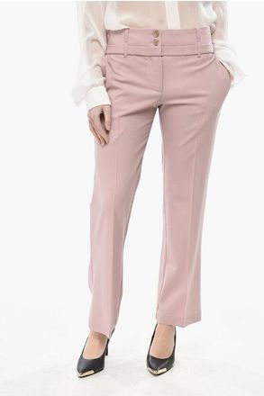 Eudon Choi Wool-Blend Trousers ERIN With Belt Loops size 42