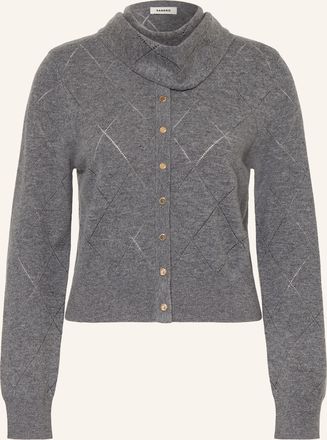 Sandro Sandro Strickjacke Mit Abnehmbarem Schal grau