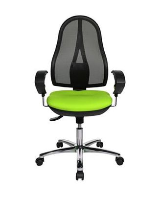 Topstar Topstar Open Point SY Deluxe, ergonomischer Syncro-Bandscheiben-Drehstuhl, Bürostuhl, Schreibtischstuhl, inkl. Armlehnen (höhenverstellbar), Stoff, ap