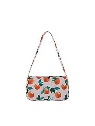 Pieces Pcmina D2d Sac à bandoulière, Femme, Ballerine-Détails : Orange AOP, Einheitsgröße