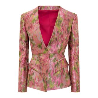 Del Core B3071 Peplum Blazer - - Jackets - Damen - Mehrfarbig - M