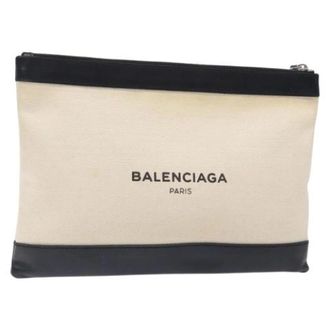 Balenciaga Pre-owned Toile pochettes-minaudieres - Femme - Pre-owned - Blanc - Taille: ONE Size