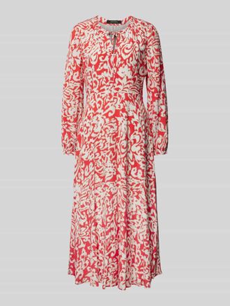 Comma Midikleid mit Schl&uuml;sselloch-Ausschnitt