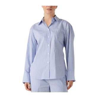 Second Female Verstellbares Tenby Shirt Charme - - Blouses & Shirts - Damen - Blau - L