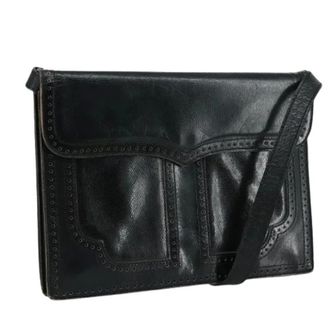 Saint Laurent Sac &agrave; bandouli&egrave;re en cuir Pre-owned - Femme - Pre-owned - Noir - Taille: ONE Size