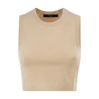Max Mara Wikbombo &Auml;rmelloses Strickoberteil - - Tops - Damen - Beige - M