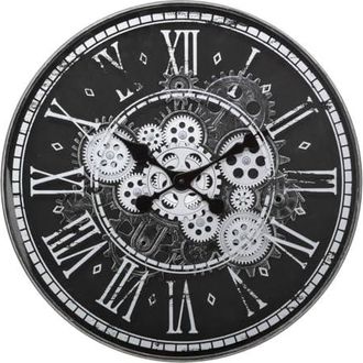 Atmosphera Atmosphera - Horloge Izia - Verre - Noir et Blanc - D51 cm