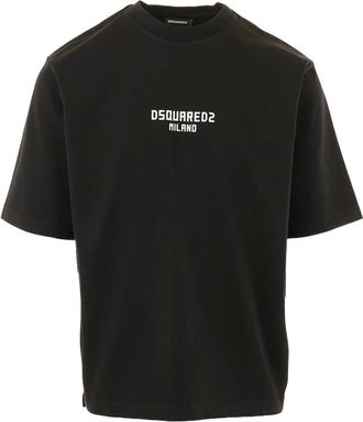Dsquared2 Homme, Tops, Noir, Taille: L Milano Loose Fit T-Shirt