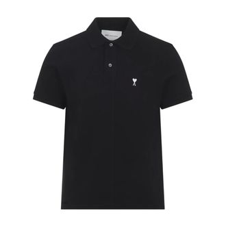 Ami Homme, Tops, Noir, Taille: XL Polo Contrasted Ami de Coeur
