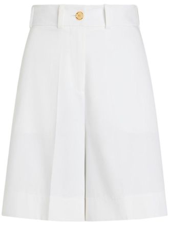 Patou bermuda façon gabardine - Blanc