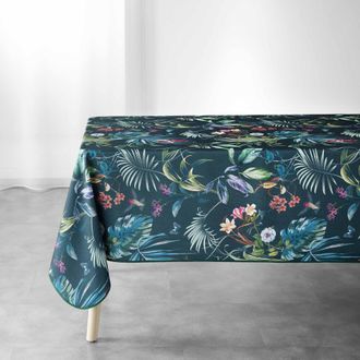 Douceur d'Intérieur Tischdecke, rechteckig, 150 x 240 cm, Smaragd, Polyester, Bedruckt, Feerie