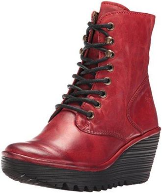 FLY London Femme Ygot Bottes Classiques, Rouge (Red 021), 39 EU
