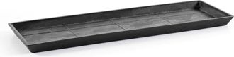 Ecopots Untersetzer rechteckig 55 f&uuml;r Blumentopf - L 57,5 cm x B 19,2 cm x H 2,7 cm - Innen- und Au&szlig;enbereich Dunkelgrau