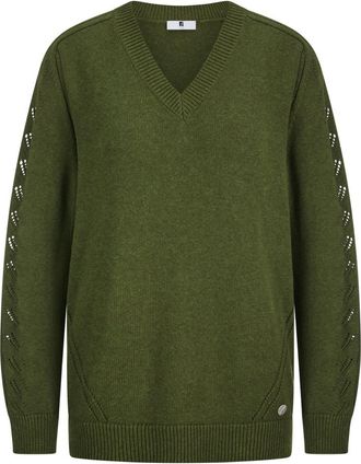 Anna Aura V-Pullover Anna Aura grün