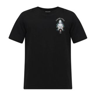 Casablanca Hotel Emblem Kurzarm-T-Shirt - - Tops - Herren - Schwarzk - L