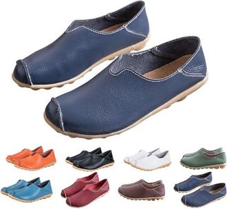 Generic Chaussures plates &eacute;l&eacute;gantes pour femme - Mocassins d&eacute;contract&eacute;s &agrave; bout rond - Respirantes - Chaussures de marche souples - Antid&eacute;rapantes - Chaussures