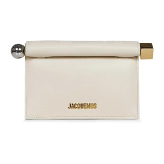 Jacquemus Femme, Sacs, Beige, Taille: ONE Size Small Rond Carr&eacute; Clutch