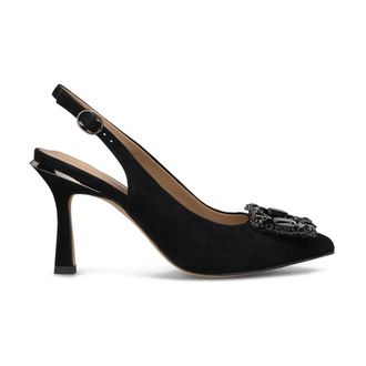 Alma En Pena Slingback-Pumps mit schwarzer Strassschnalle - - Shoes - Damen - Schwarzk - 38 EU