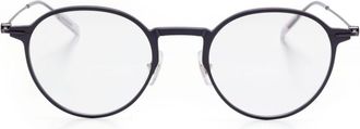Montblanc Brille mit rundem Gestell - Blau
