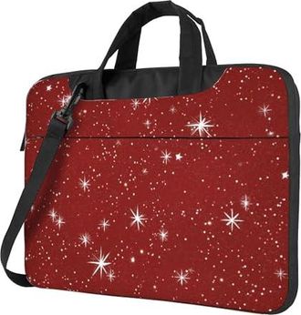 Generic Galaxy Star - Housse de protection antichoc pour ordinateur portable de 15,6, motif flocons de neige et bandouli&egrave;re pour homme et femme, multicolore, 