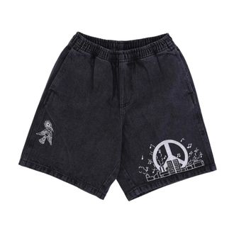 Obey Schwarze Denim Easy Fit Jeans - - Shorts - Herren - Schwarzk - XL