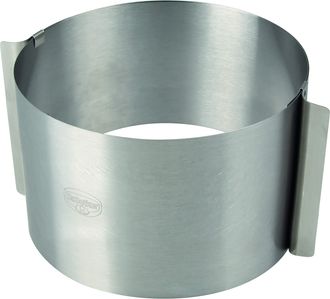 Dr. Oetker Tortenring KÜCHENHELFER Profi, extra hoher Verstellbarer Küchenhelfer von 16-30cm, Backzubehör zum Schichten oder Füllen von Torten, Backhelfer aus Ed