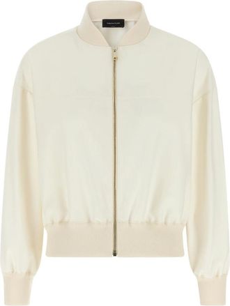 Fabiana Filippi Femme, Vestes, Blanc, Taille: 34 FR Bomber Jacket