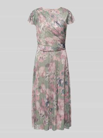 Swing Schimmerndes Cocktailkleid mit Rundhalsausschnitt