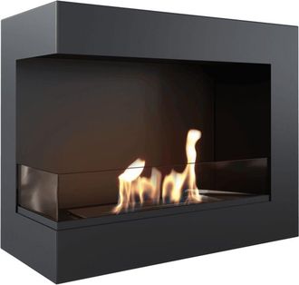 Kratki Wandkamin Bioethanol DELTA 600 T&Uuml;V links mit Verglasung
