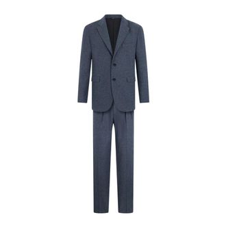 Brooks Brothers Melange Twill Anzug - - Suits - Herren - Blau - 2XL