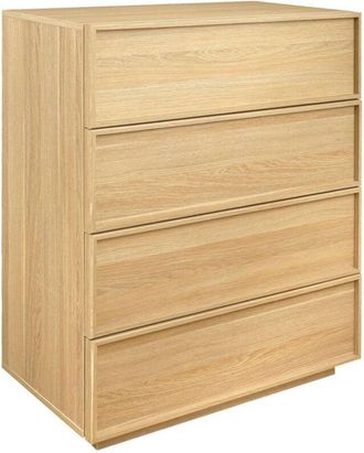 Sweeek Kommode mit Holzlook, 4 Schubladen