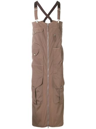 Jean Paul Gaultier tablier à zips - Marron