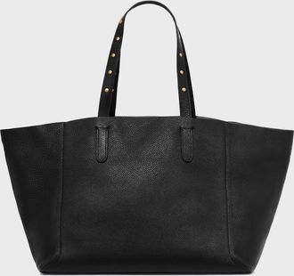 Gerard Darel Cabas en cuir grainé intérieur métallisé - SIMPLE 2 - Noir/Or