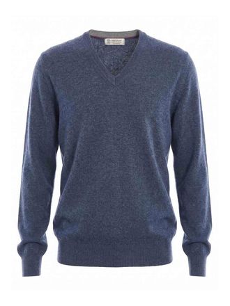 Brunello Cucinelli Rundhalspullover - Denim