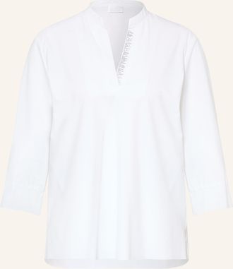 Sportalm Blusenshirt Mit 3/4-Arm Und Schmucksteinen weiss