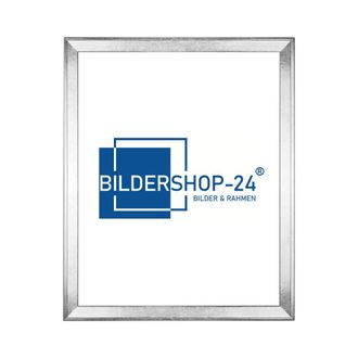 Bildershop-24 Bilderrahmen modern schmal PRIO 42X59,4cm (DIN A2) Silberglanz Vintage Rahmen für Bilder Urkunden Poster Farbe & Größe wählbar