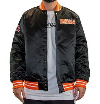 Mitchell & Ness M&N Heavyweight Satin Veste - NFL Cincinnati Bengals