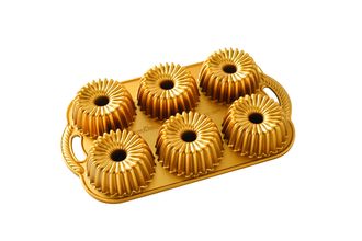 Nordic Ware Backform Brilliance Bundtlette Pan Aluminium Gold, 38cm x 22,2cm, NW 93377