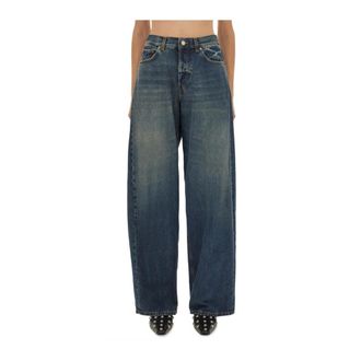 Haikure Femme, Jeans, Bleu, Taille: W27 Wide Leg Distressed Denim Jeans