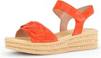 Gabor Damen Plateausandalen, Frauen Sandalen,Best Fitting,Strandschuhe,Plateausandaletten,Dicke Sohle,bequem,Sommerschuhe,Pumpkin,37.5 EU / 4.5 UK