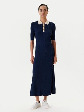 Tommy Hilfiger Strickkleid WW0WW47216 Dunkelblau Slim Fit